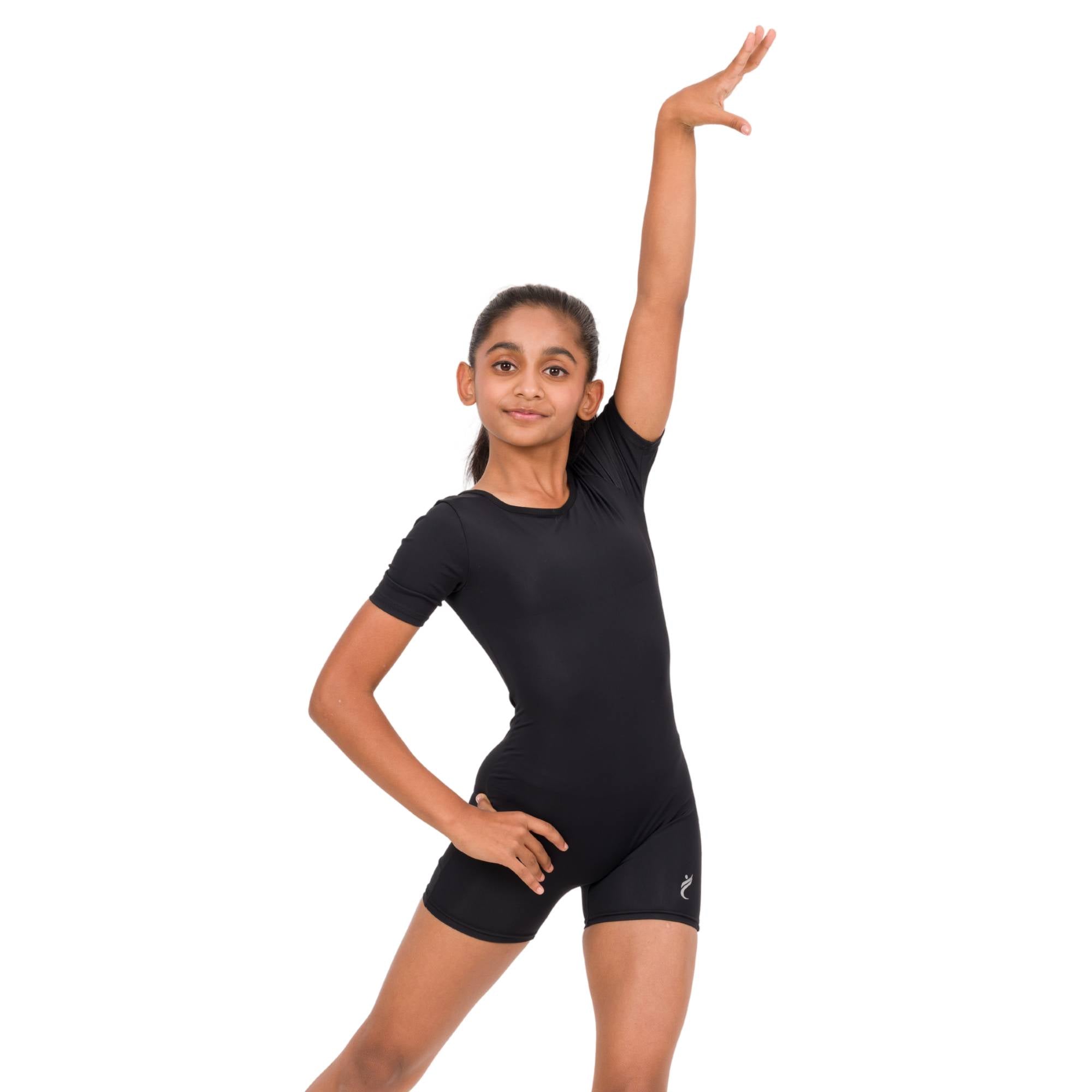 Black short sleeves Unitard - IKAANYA