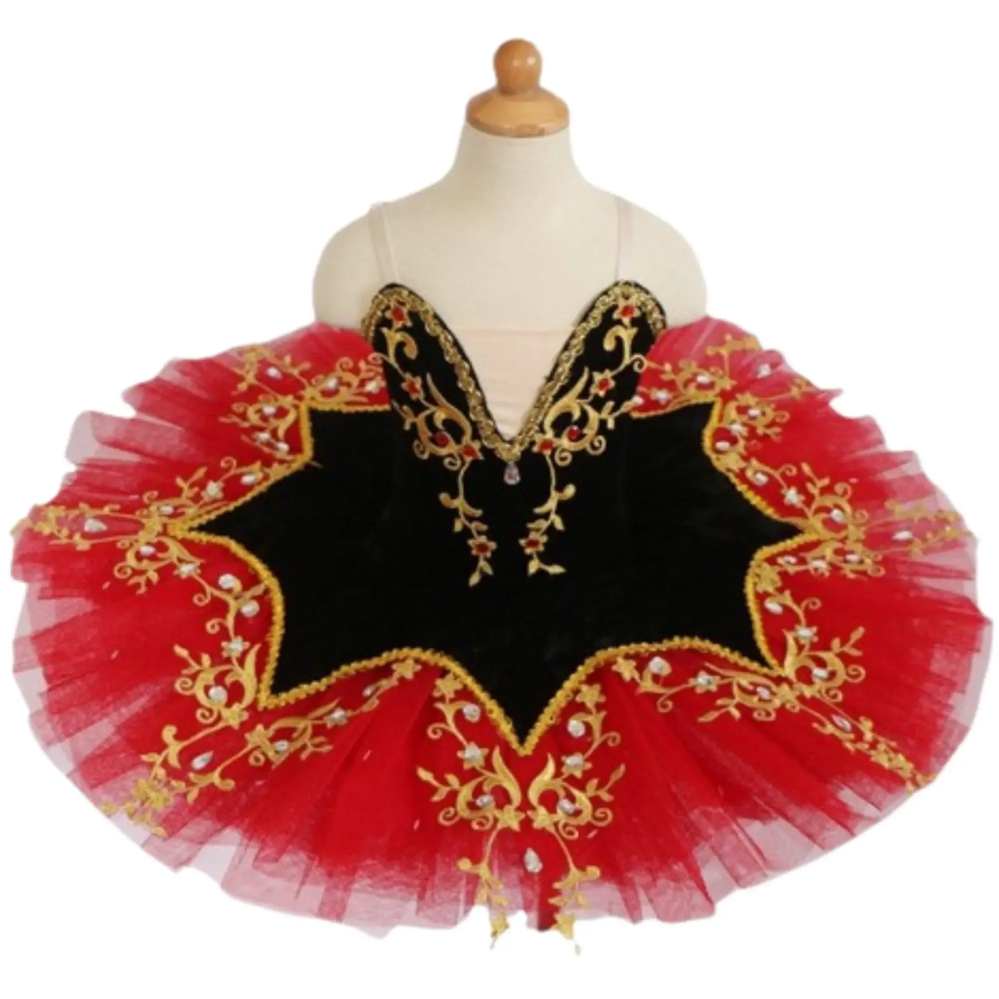 Red Pancake Tutu Dress - IKAANYA