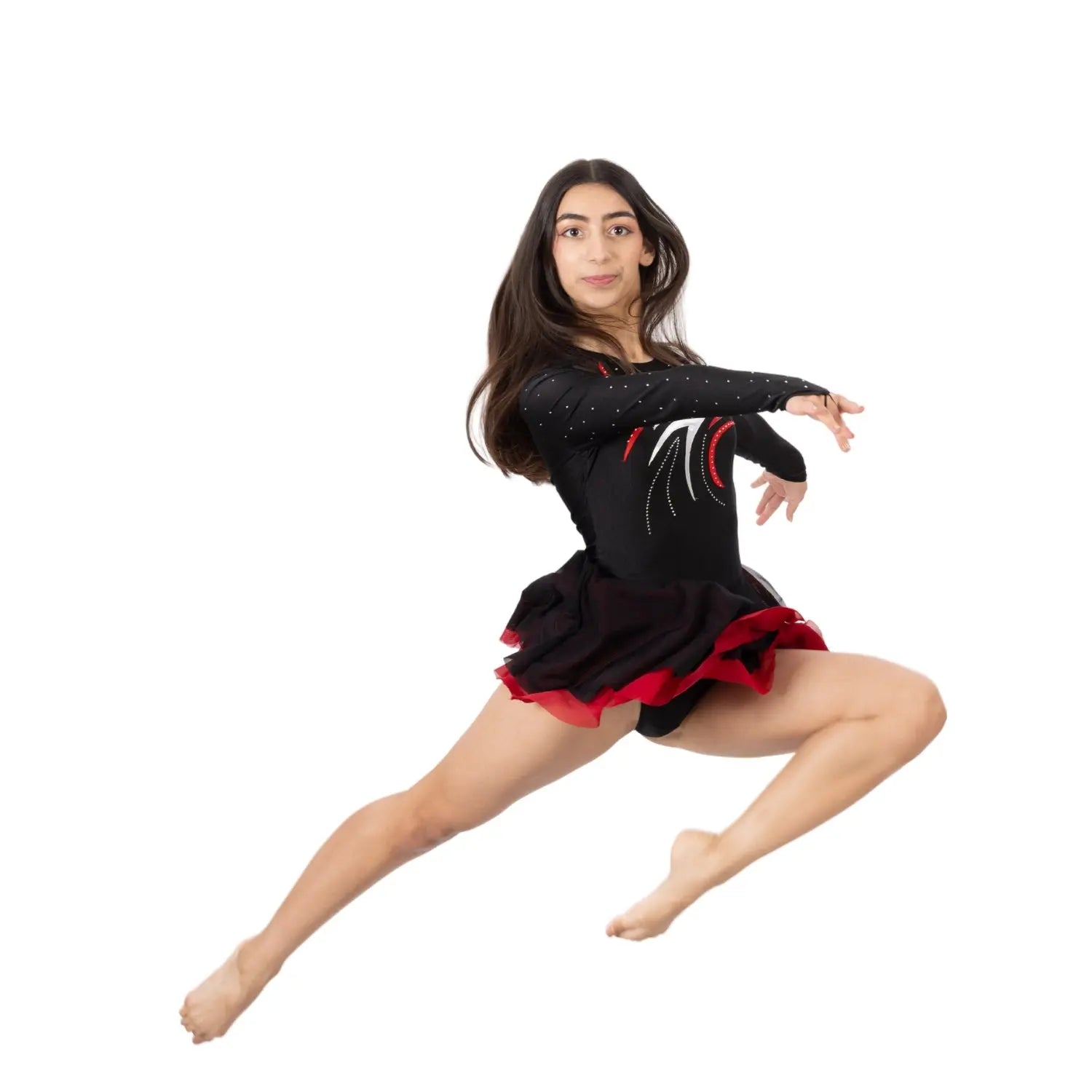Rhythmic Gymnastic/Figure Skating Leotard dress with Foil Pattern ...