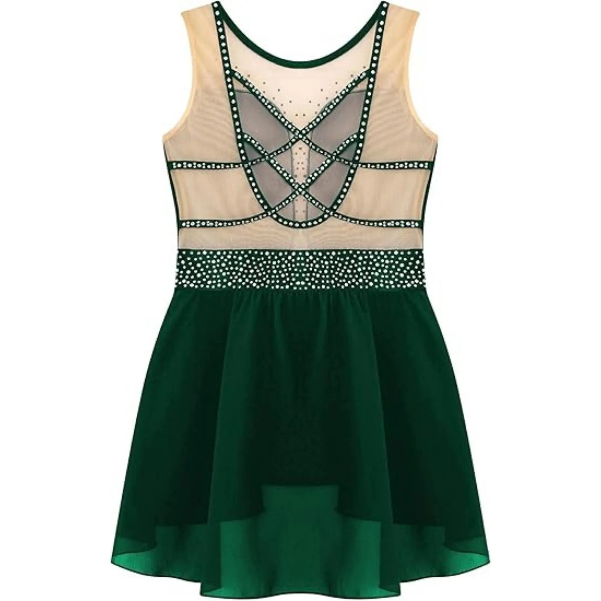Skirted Dance dress with Cross Back Straps - IKAANYA