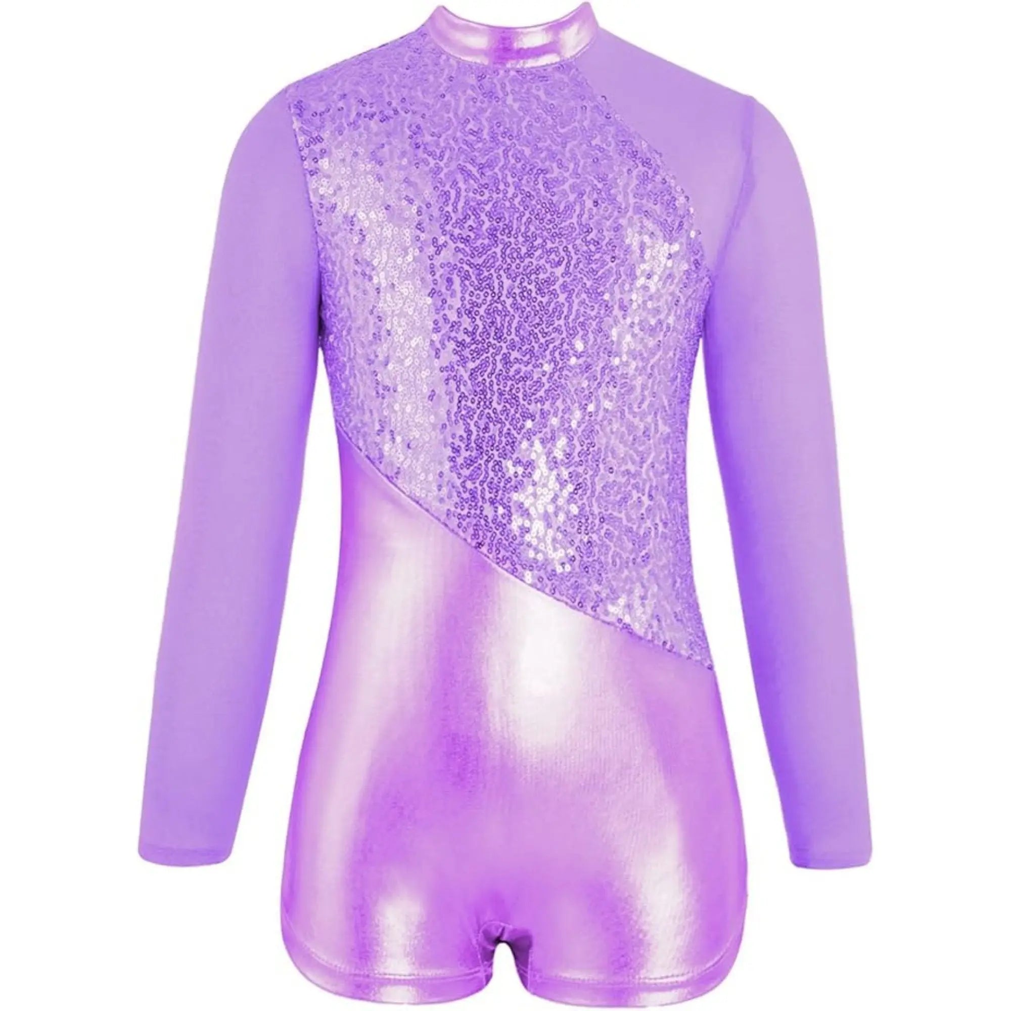 Sparkly Dance Unitard with Sequin Accents - IKAANYA