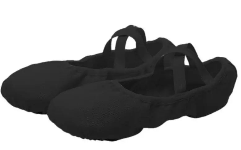 Stretch Canvas Split Sole Ballet Flats - IKAANYA